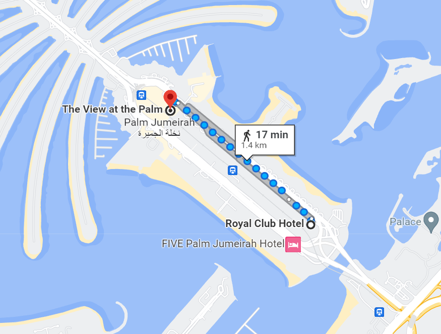 The View at the Palm à Dubaï : Emplacement, itinéraire et conseils